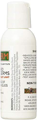 GLO GERM Mini Gel Kit 2 Pack - 2 oz Bottles & UV Light Keychains ...