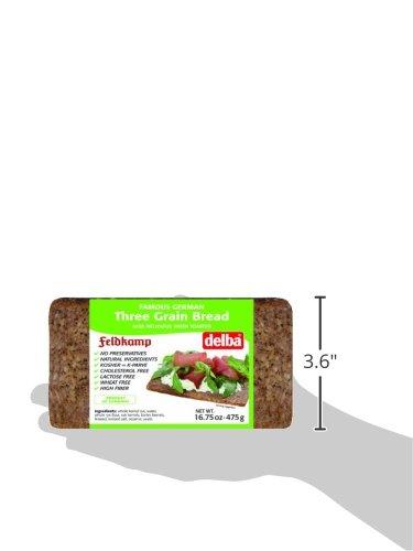 Delba Famous German Three Grain Bread 16.75oz (Pack of 12) - Butter ...