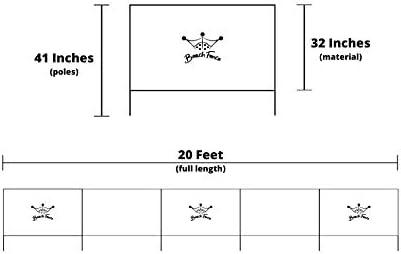 20ft Beach Fence Windscreen Privacy Screen with Mallet and Bag ...