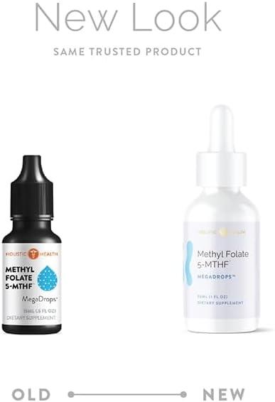 Holistic Health Methyl FOLATE 5-MTHF Drops - Liquid Vitamin Supplement ...