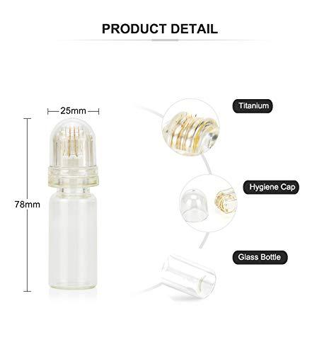 Hydra Roller Microneedle Derma Roller & Serum Applicator - 0.25mm Cosmetic Microneedling Tool ...