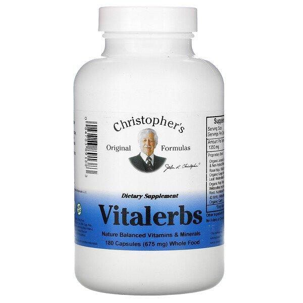 Christopher's Original Formulas Vitalerbs 675 mg - 180 Capsules ...
