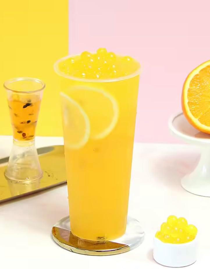 Starry Mart Han Tien Jelly Ball for Bubble Tea Cocktails Dessert Toppings 1kg (Mango Passion ...