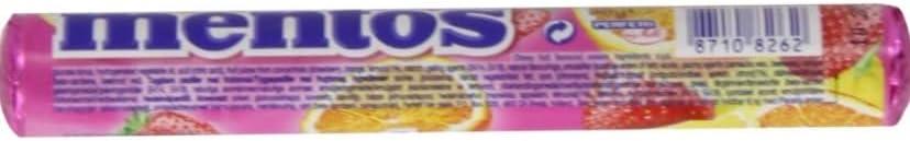 Mentos Fruit Sweets Rolls 38g (Pack of 10) Multipack Chewy Dragees ...