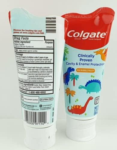 Colgate Kids 3.5 oz 3-Pack Dinosaurs Toothpaste Bubble Fruit Flavor ...
