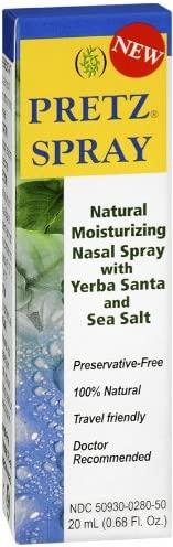 Pretz Spray Natural Moisturizing Nasal Spray 0.68oz with Yerba Santa ...