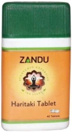 Zandu Haritaki (Harde) Tablets - Pack of 5, 40 Tablets | Buy Now with ...