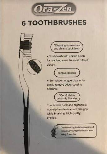 Ora-Zen Soft Toothbrush - Pack of 6 | Gentle Dental Care Essential ...