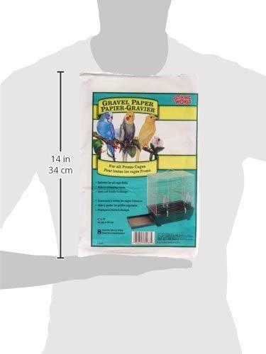 Living World Gravel Paper 8x13 Inches (8/Pack) - Easy Cleanup for Birds ...
