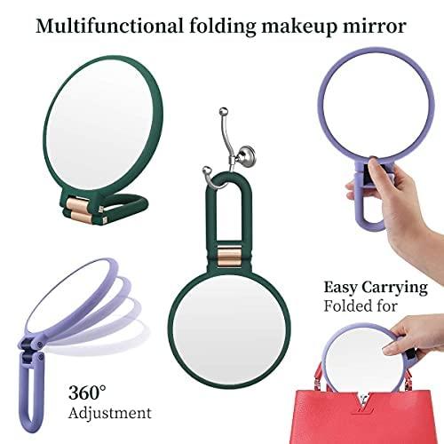 15X Magnifying Handheld Mirror - Double-Sided Folding Design for Travel ...