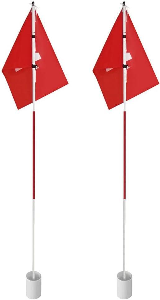 6ft Detachable Golf Flagstick Set - Portable, 3-Section Design (2 Pack ...