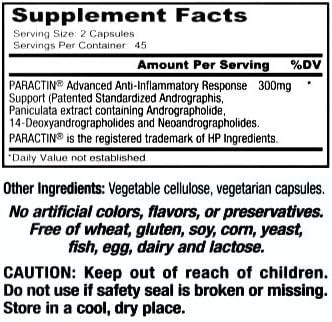 HP LIFESCIENCE ParActin Supplement 300mg - 90 Capsules for Joint Health ...