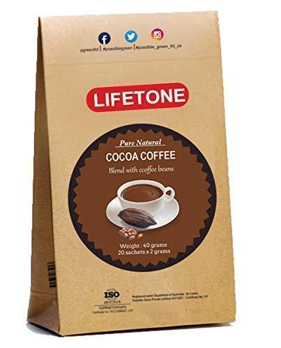 Cocoa Bean Coffee | Blend with Raw Coffee Beans and Cocoa Beans | 100% ...