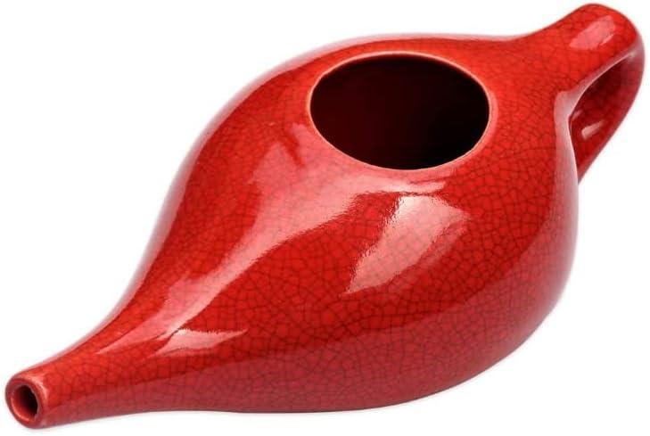 Handcrafted Red Yoga Neti Pot for Nasal Cleansing & Sinus - Ayurvedic ...