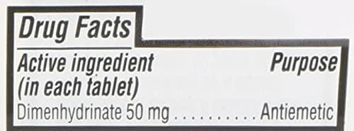 Equate Motion Sickness Dimenhydrinate 50mg - 100 Tablets | Generic ...
