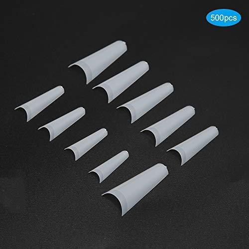 500 Pieces Transparent French Manicure Nail Tips - Premium Oval DIY UV ...