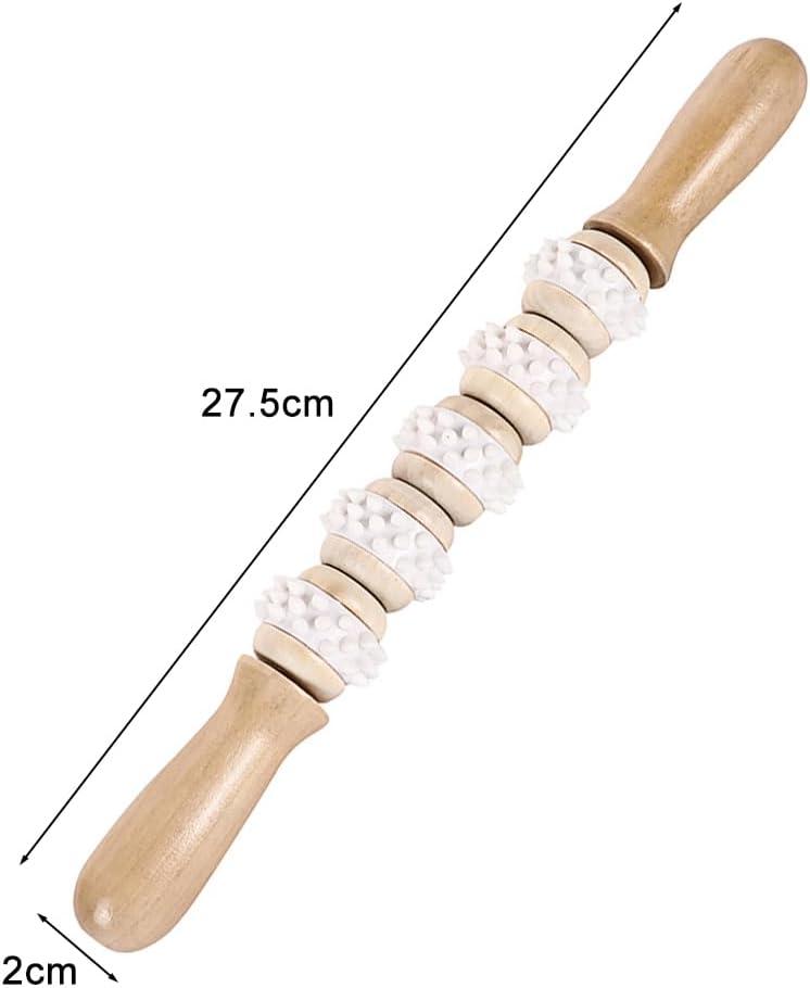 Premium Wooden Fascia Roll & Massage Roller for Muscle Relaxation ...