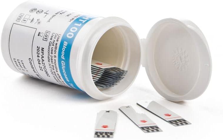 Glucomate HT100 Blood Glucose Test Strips 50 Count - Accurate Diabetes ...