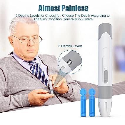 G-427B Blood Glucose Monitor Kit - 100 Test Strips & Lancets Lancing ...