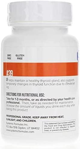 Systemic Formulas Bio Function #39 Gf Thyroid 60 Capsules - Support Thyroid Health | Buy Now ...