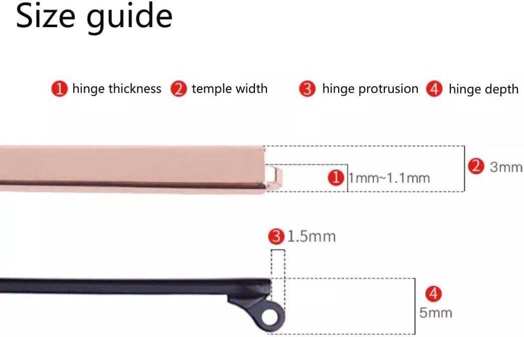 Premium Silver Eyeglass Replacement Temples for Adults | Durable Metal ...