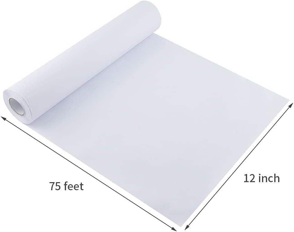 12 Inch x 75 Feet Blank Coloring Paper Roll for Wall Art, Bulletin ...