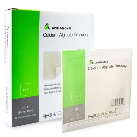 AWD Calcium Alginate Wound Dressing - Highly Absorbent Gauze Pads for ...