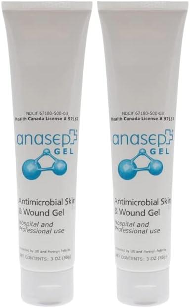 Anasept Skin and Wound Gel 3 oz. Tube - Pack of 2 | Fast Healing ...