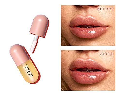 DEROL Lip Plumper Set - Natural Lip Gloss for Fuller and Moisturized Lips 5.5ml | Buy Now with ...
