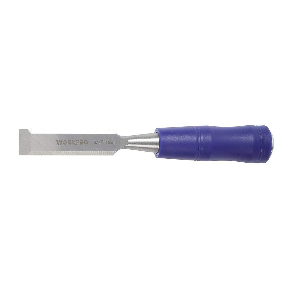 WORKPRO Wood Chisel 3/4 Wide Blade with Hardened Steel - Chrome Finish ...