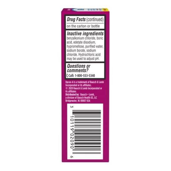 OPCON-A Eye Drops 0.5 oz - Pack of 5 | Fast Relief for Itchy Eyes | Buy ...