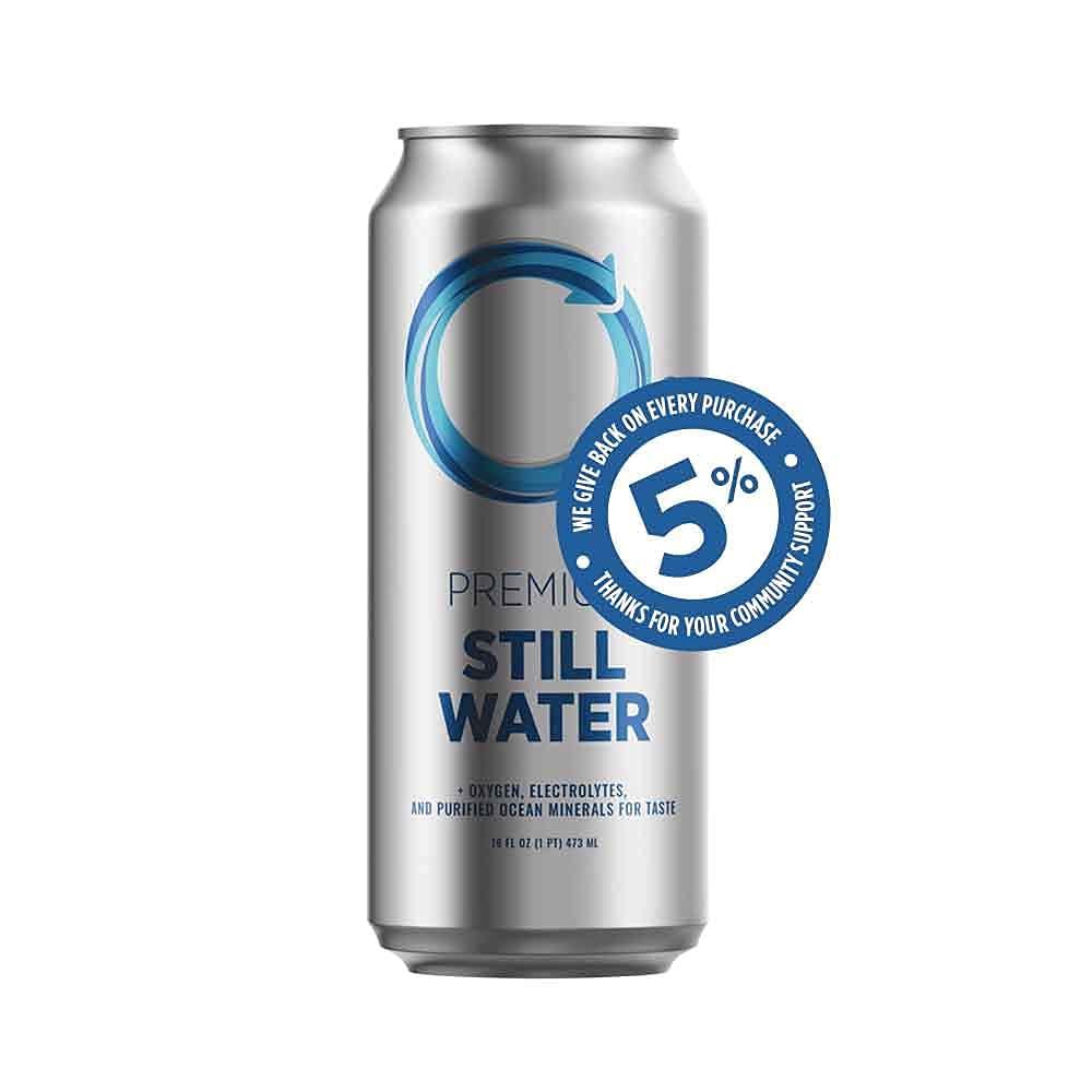 O2 Oxygenated Water 16oz (Pack of 12) - Natural Canned Water with ...