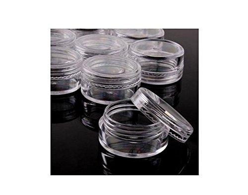 Buy 50 Plastic Cosmetic Sample Containers (3g) - Small Transparent ...