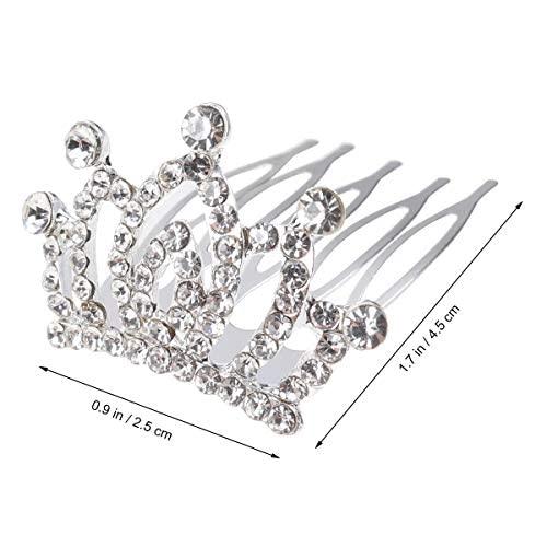 Lurrose Mini Tiara Crown Hair Comb Set for Wedding Party - Bride ...