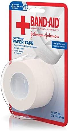 Johnson & Johnson Band-Aid Paper Tape 1 Inch X 10 Yards - Pack of 3 ...