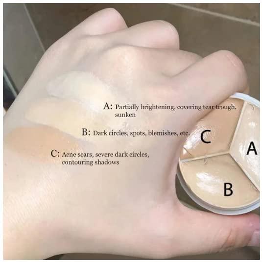 Tri-Color Concealer Set for Face Sculpting & Spot Coverage with ...