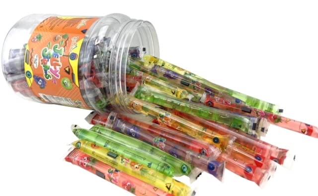 Apexy Jelly Straws - Assorted Fruit Jelly Filled Strips 35.27oz (1000g ...