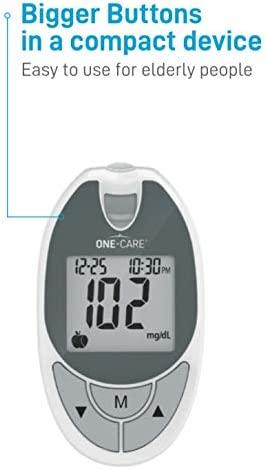 ONE-CARE Diabetes Testing Kit - Glucose Monitor System with 10 Test ...