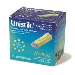 Lancets Safety Unistik3 Normal 25EA by Owen Mumford INC. - Buy Online ...