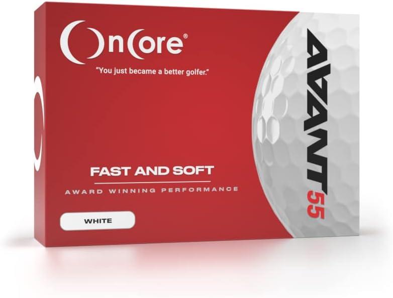 ONCORE GOLF Avant 55 Value Golf Balls - White | Premium 12 Pack | Award ...