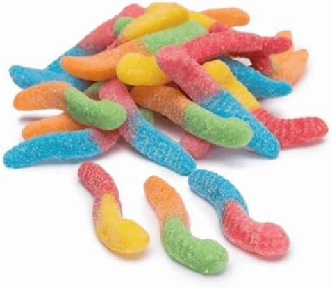 Warheads Lil' Worms (99g) | 5 Fruity Flavors - Lemon Orange Green Apple ...