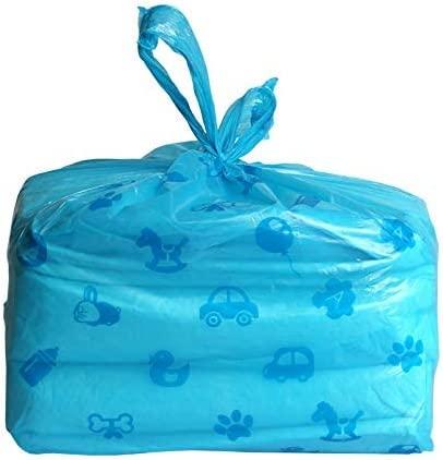 200pc Biodegradable Diaper Bags with Handle | Eco-Friendly Easy-Tie ...