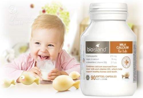 Bio Island Milk Calcium for Kids 90 Capsules - Essential Bone Health Support | Buy Now in ...