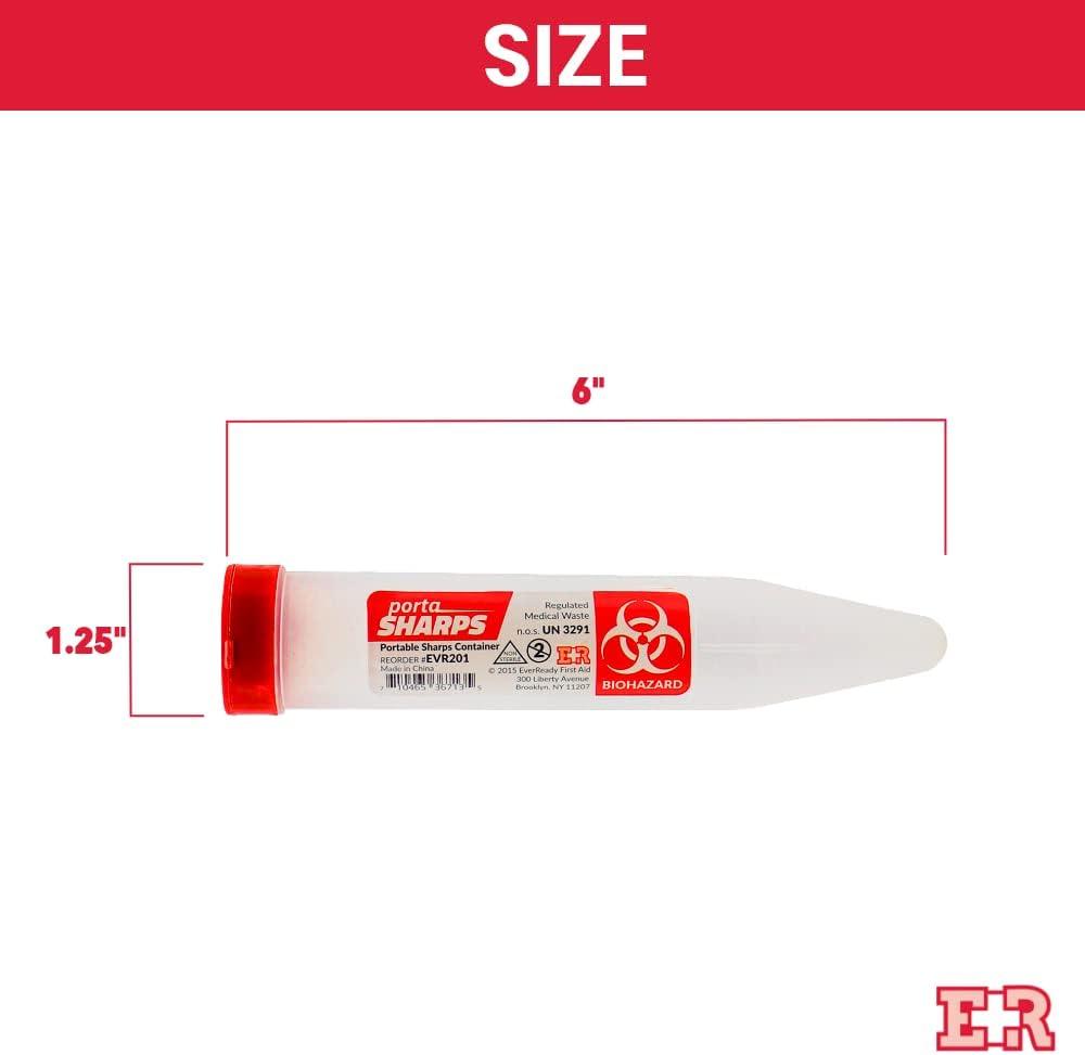 Ever Ready First Aid Porta Sharps Container - 6 Pack | Locking ...