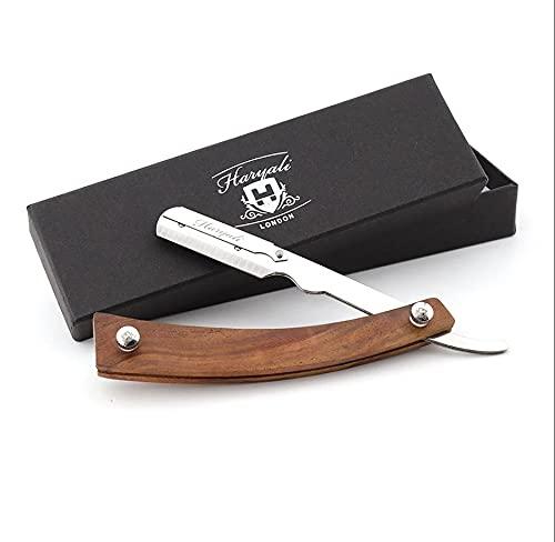 Buy Wooden Safety Razor | Professional Straight Razor Set for Beard ...