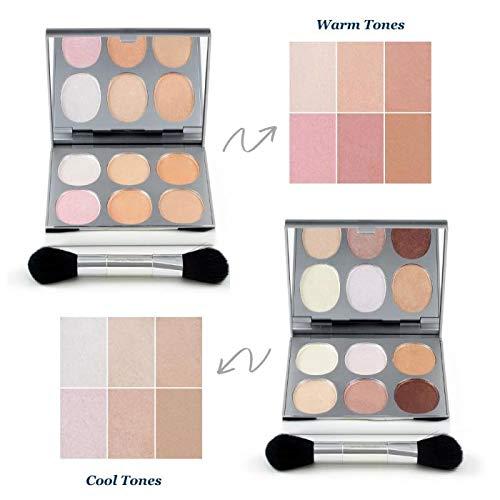 Jerome Alexander Highlighter Palette - 6 Cool Toned Shades for ...