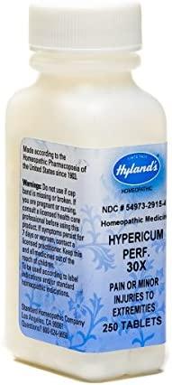 Hyland's Hypericum Perf 30X Tablets - Pain Relief for Back, Neck ...