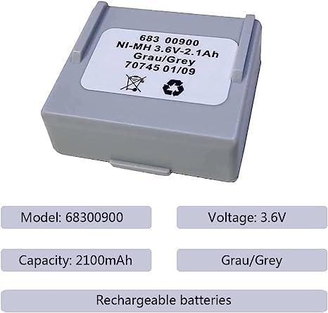 Buy 10 Pack 3.6V 2100mAh Rechargeable Ni-MH Batteries for Crane Remote ...