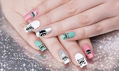 Raccoon Nail Art Decals - Unique Raccoon Collection for Nail Design ...