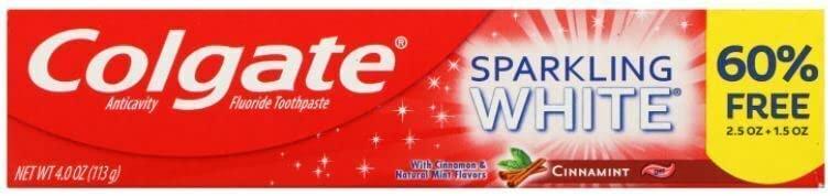 Colgate Sparkling White Cinnamint 4.0oz (2 Pack) Toothpaste - Brighten ...